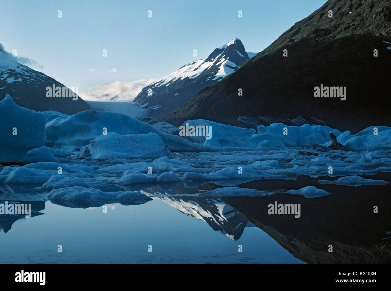 Icebergs, Portage Lake, Portage Glacier, Alaska Stock Photo - Alamy