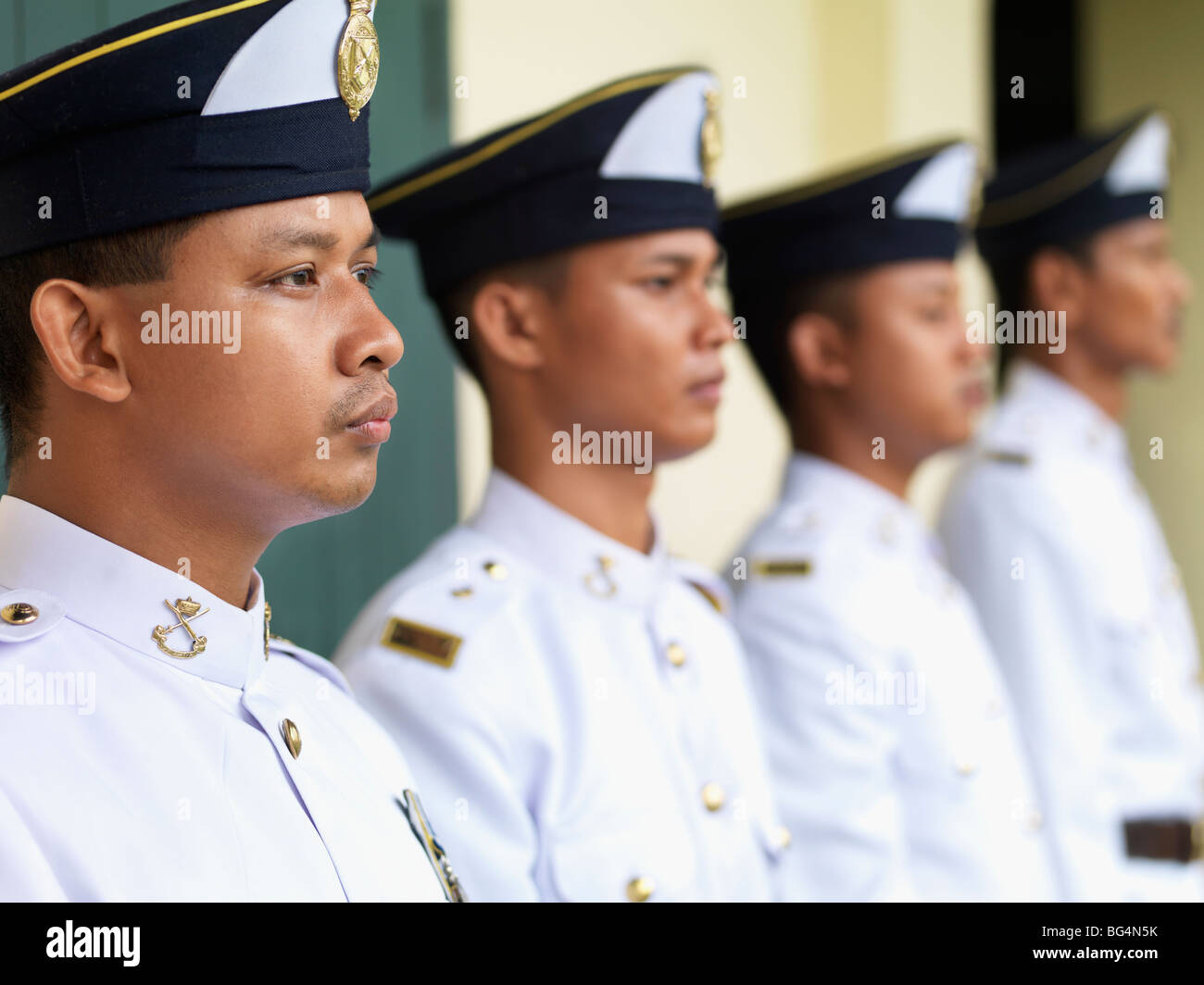 A row of Military officers dressed in their formal uniforms Stock Photo ...