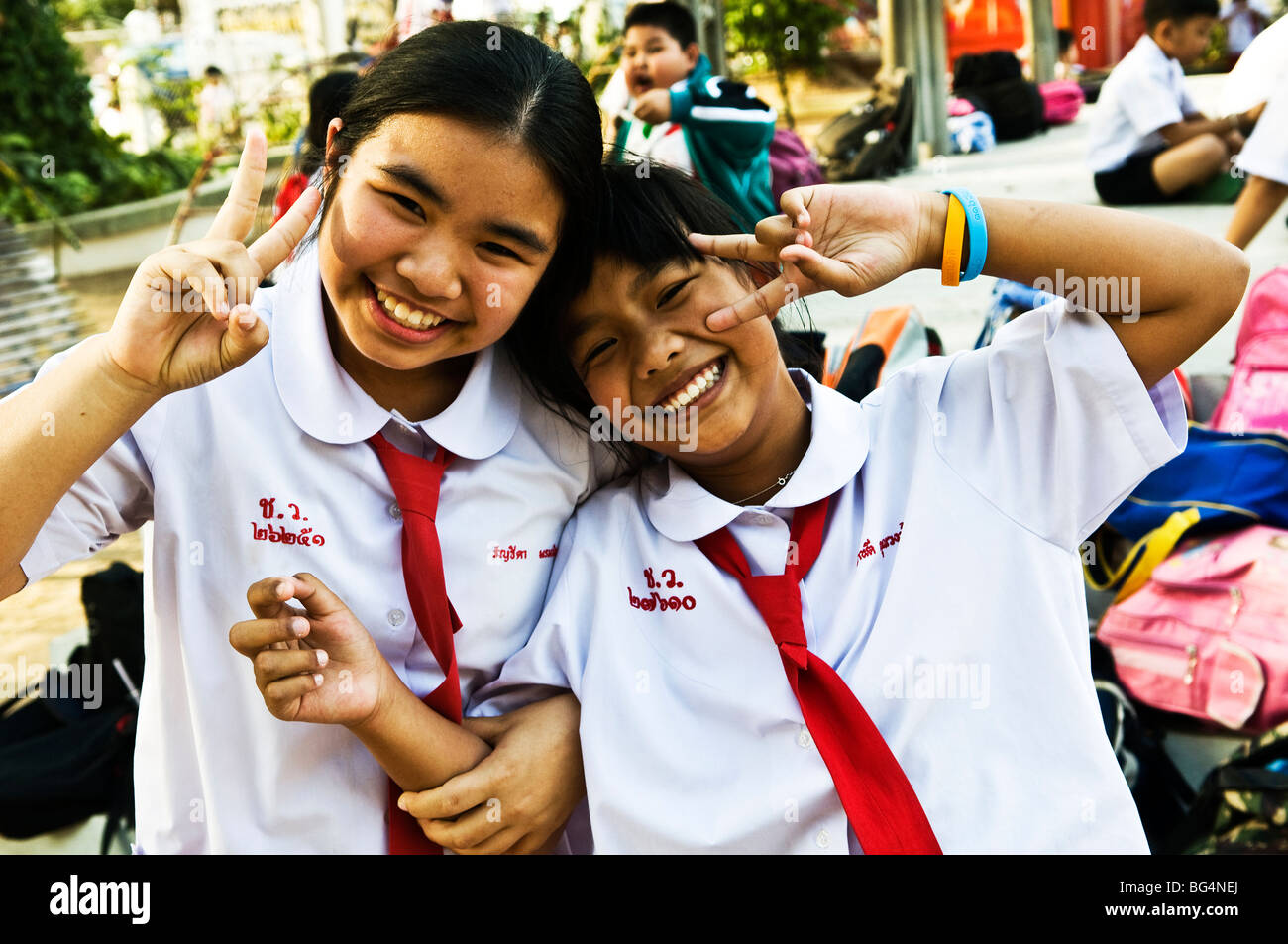 Thailand school uniform hi-res stock photography and images - Alamy