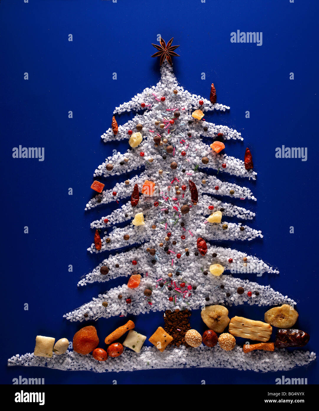 Food spicy Christmas tree pepper salt eat feed feeding eating meal menu ...