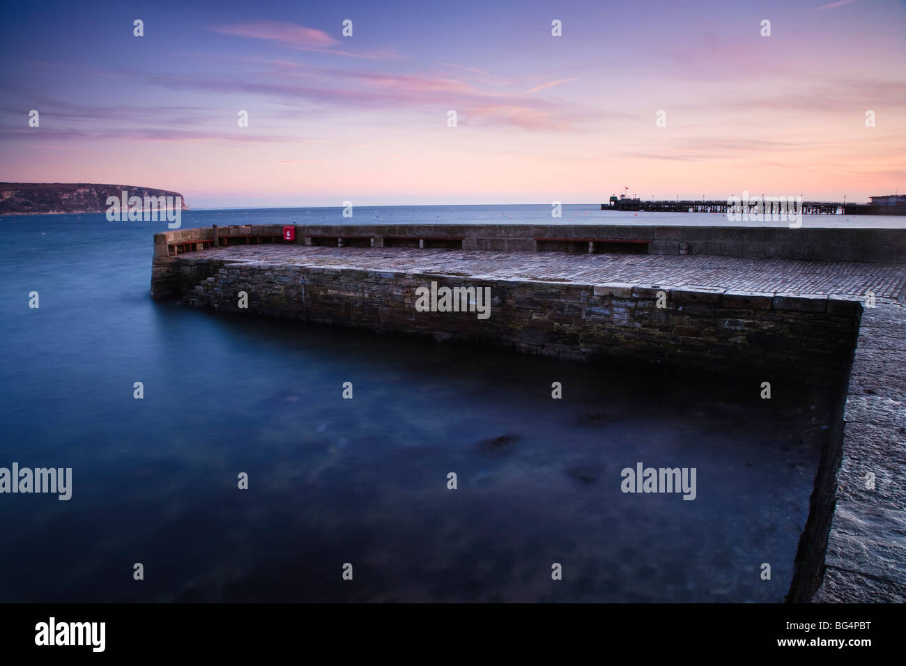 The Old Stone Quay, Swanage, Dorset, UK Stock Photo - Alamy