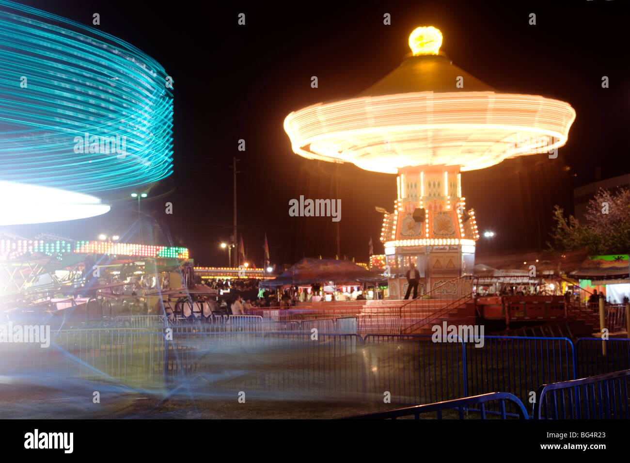 Carnival ride at the Puyallup Fair Stock Photo - Alamy