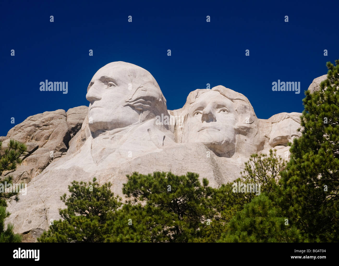 George Washington & Thomas Jefferson on Mount Rushmore Stock Photo - Alamy