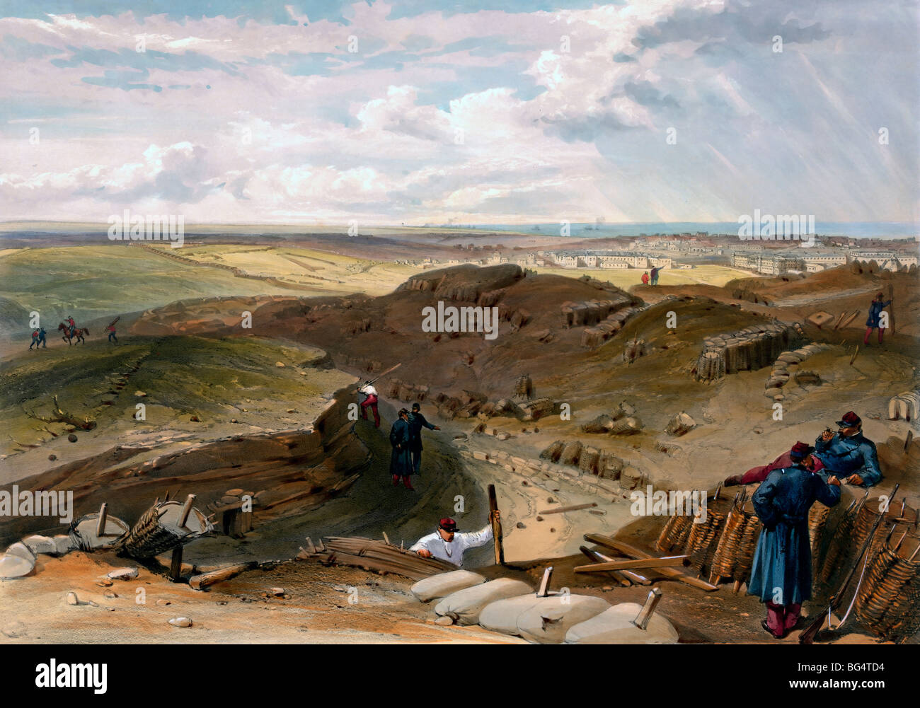 Ditch of the Malakoff, battery gervais and rear of the redan, Russian ...