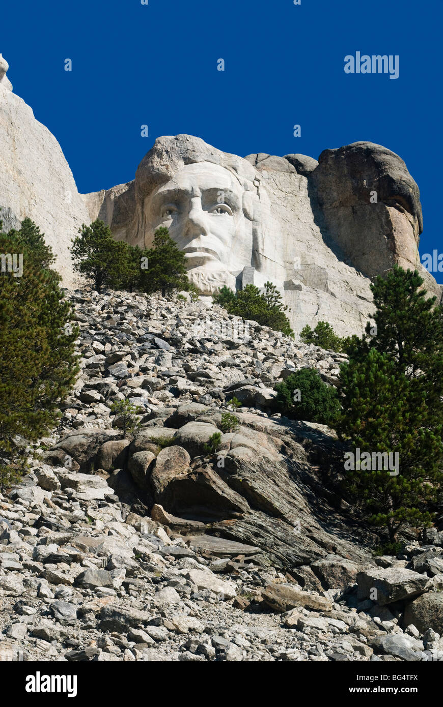 Abraham Lincoln on Mount Rushmore Stock Photo - Alamy
