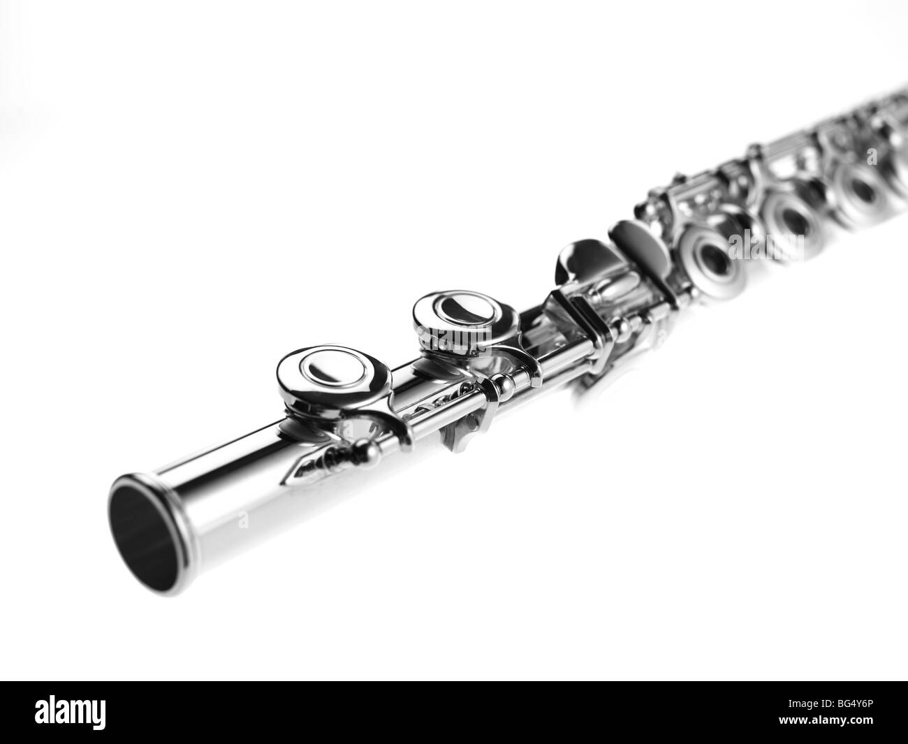 Silver flute Cut Out Stock Images & Pictures - Alamy
