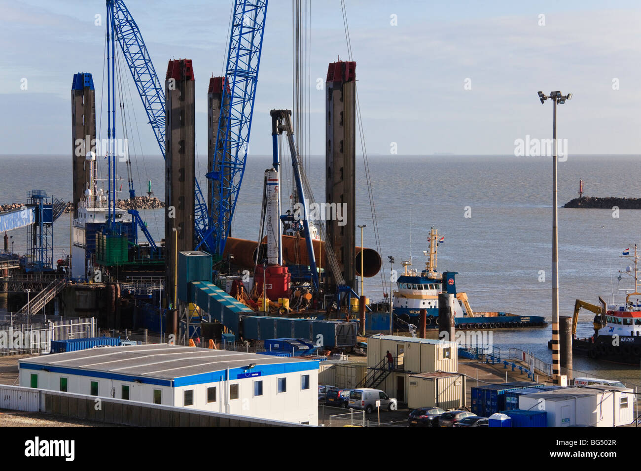 "Sea Jack", Thanet Offshore Wind Project platform in Ramsgate Harbour ...
