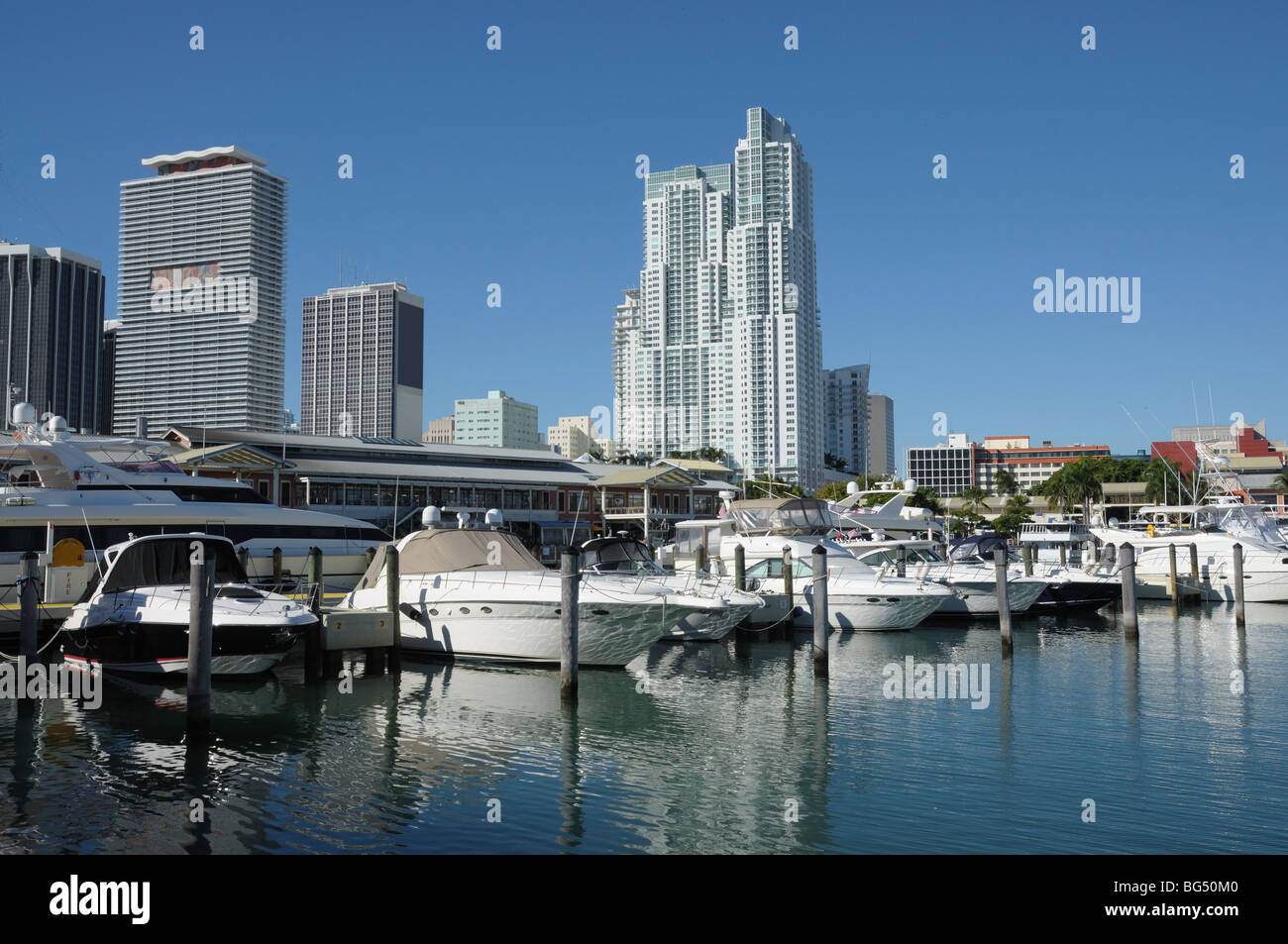 Yacht miami bayside marina hi-res stock photography and images - Alamy