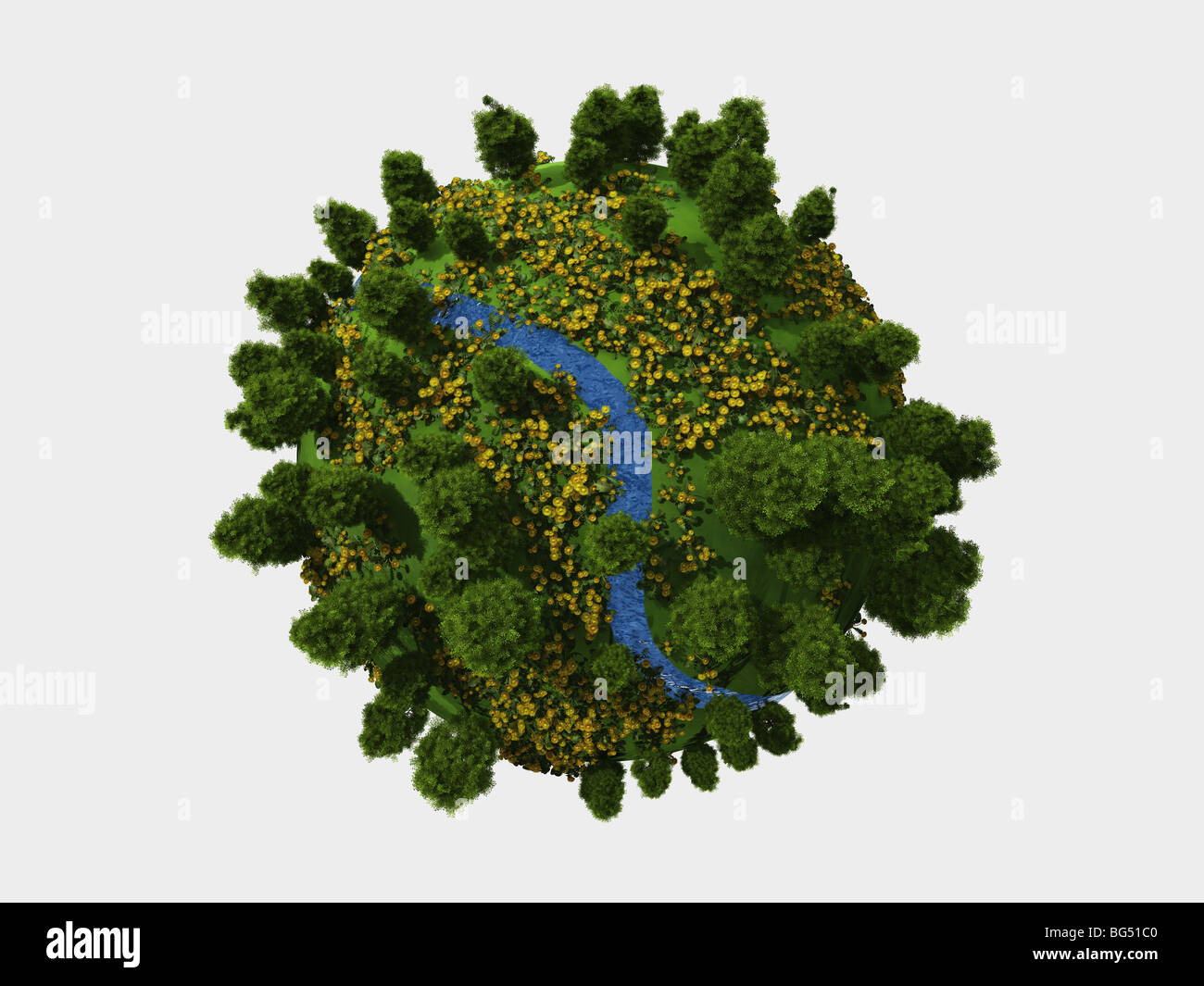 3d render of a miniature planet Stock Photo - Alamy