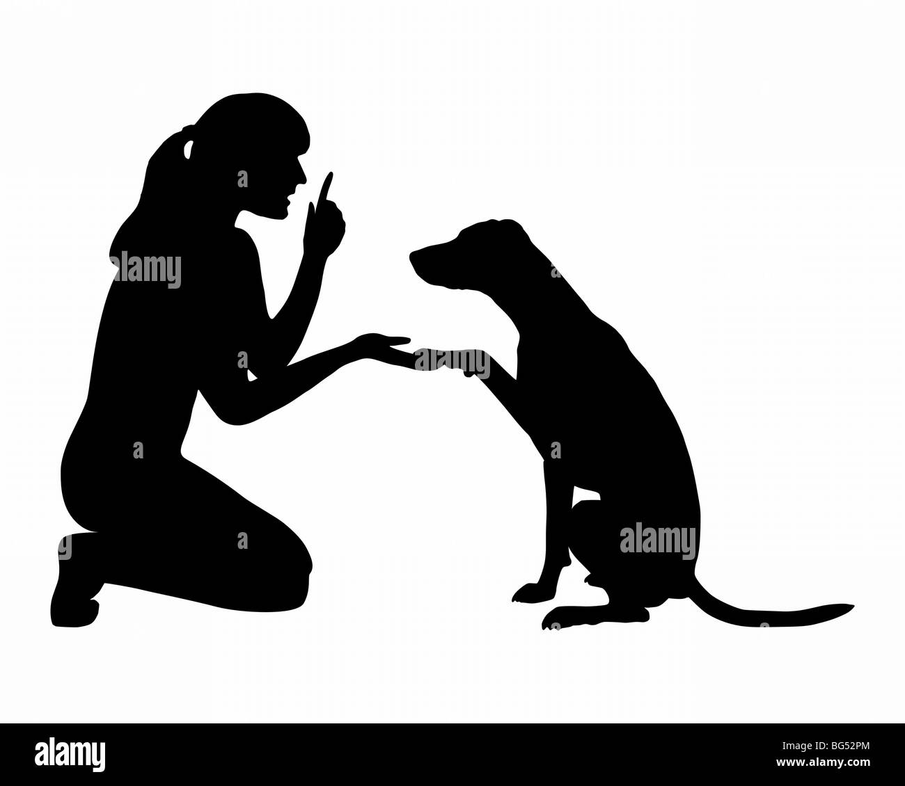 Human training dog Black and White Stock Photos & Images - Alamy