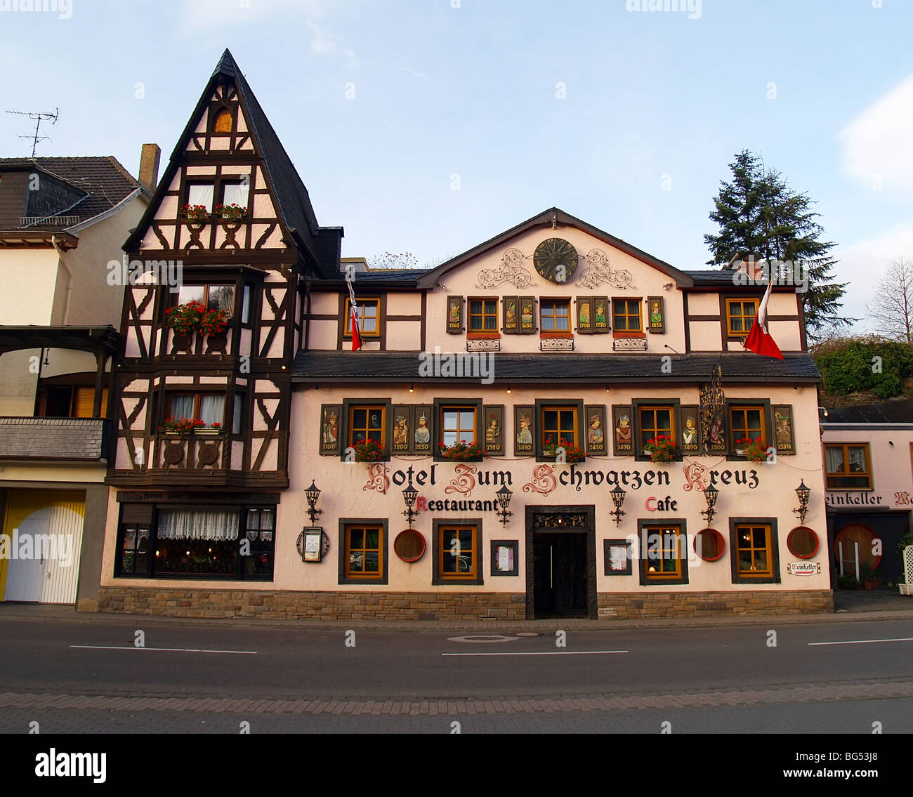 Lovely ancient hotel in small town Altenahr Germany Stock Photo - Alamy