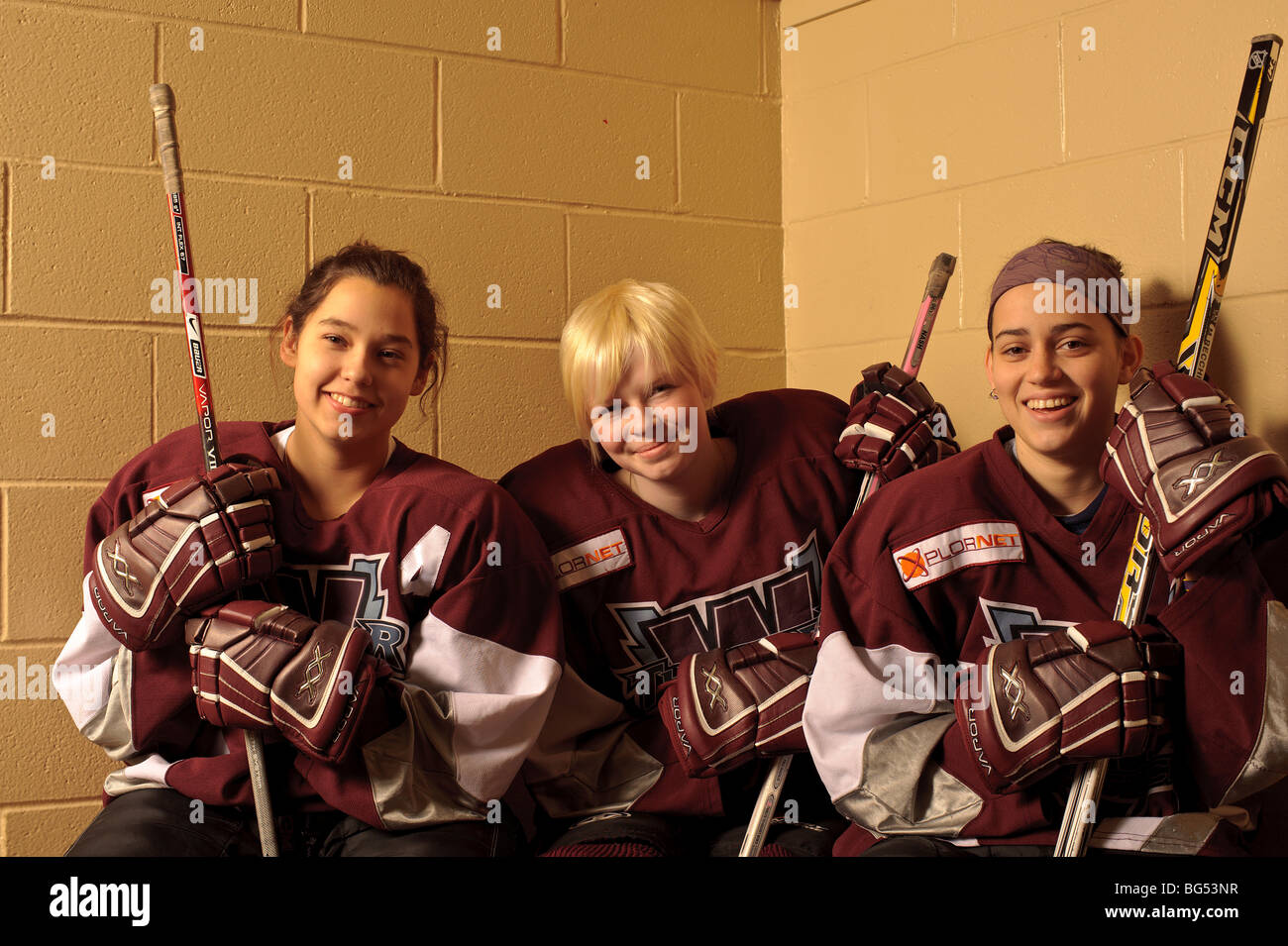 Teen Hockey Girls Team High Resolution Stock Photography and Images - Alamy