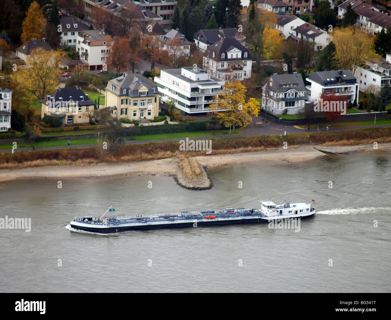 A ship on the river Rhein in the villas quarter of Bonn Stock Photo - Alamy