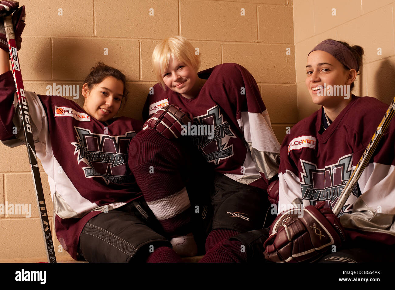 Teen Hockey Girls Team High Resolution Stock Photography and Images - Alamy