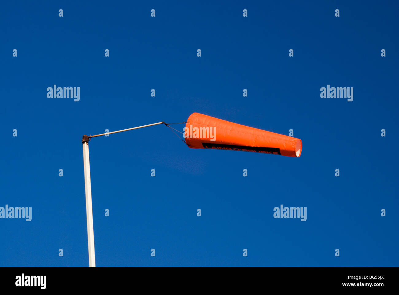 wind sock besides m4 motorway caldicot wales uk Stock Photo - Alamy