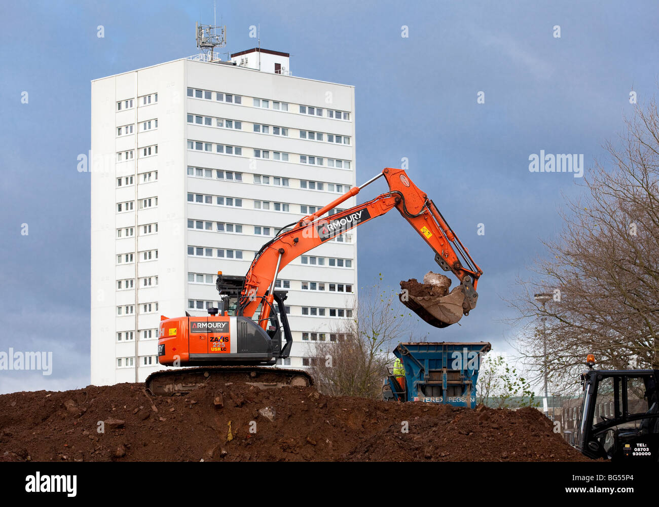 Orange digger hi-res stock photography and images - Alamy