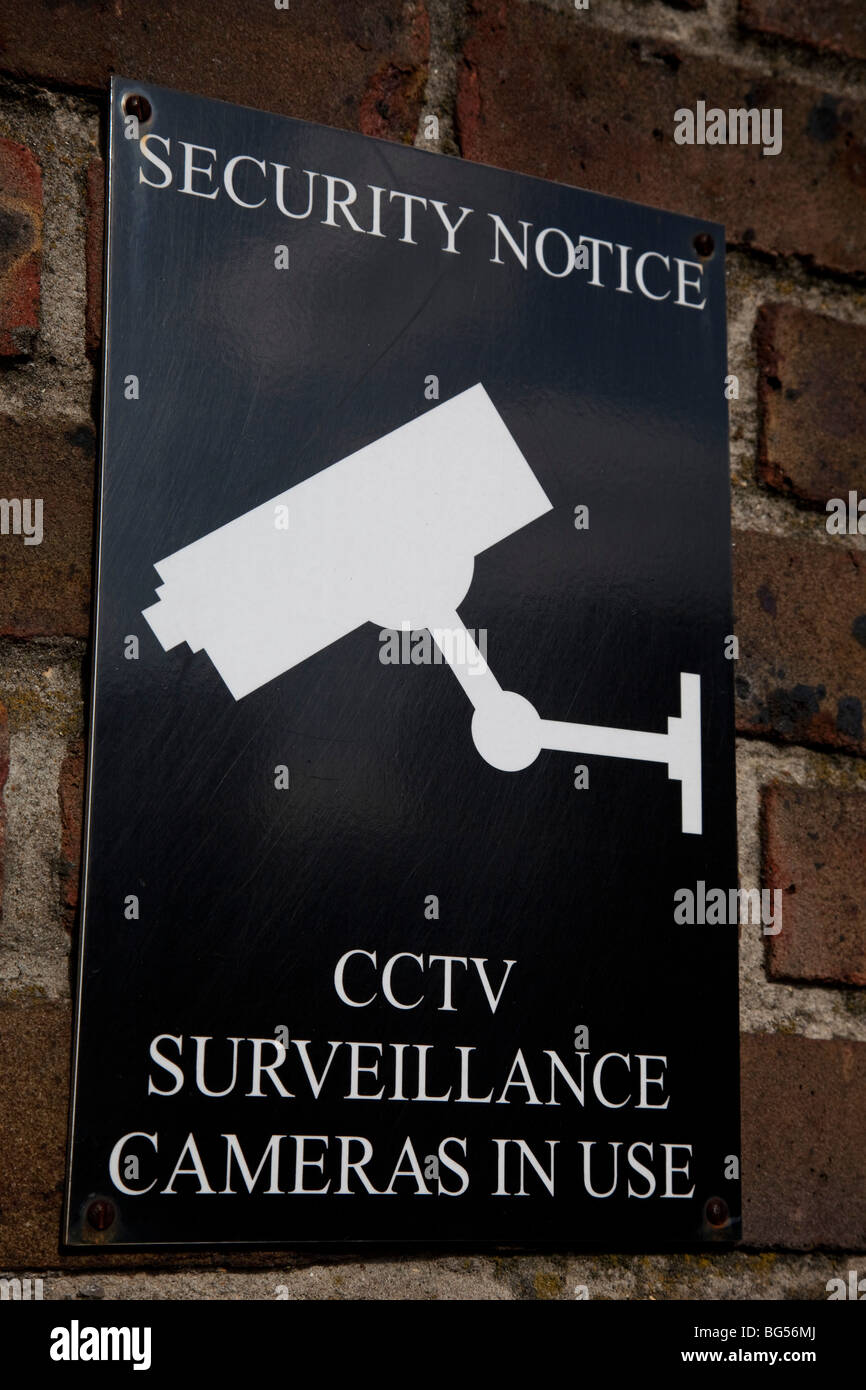CCTV Security Camera Sign warms that cameras for surveillance are in ...