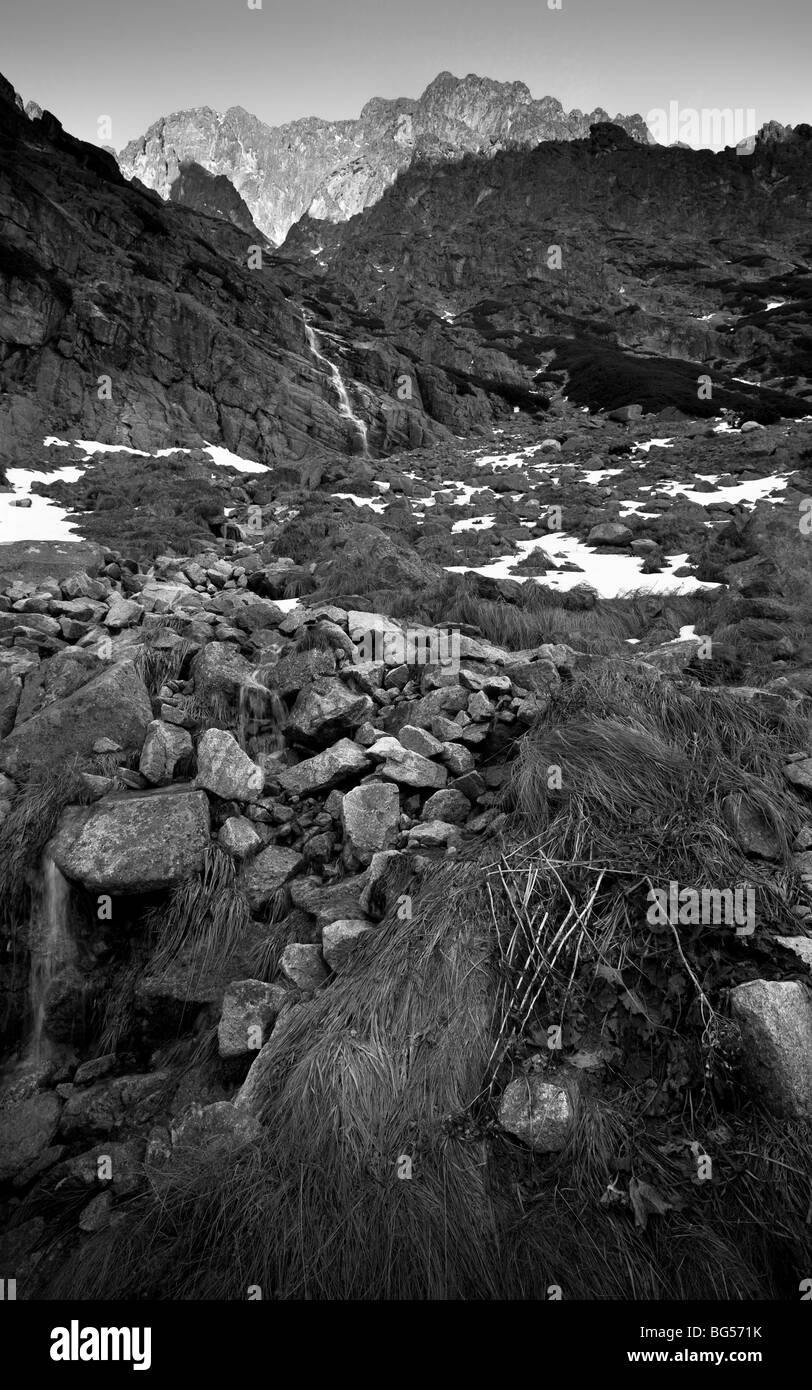 Landscape waterfall in early Black and White Stock Photos & Images - Alamy