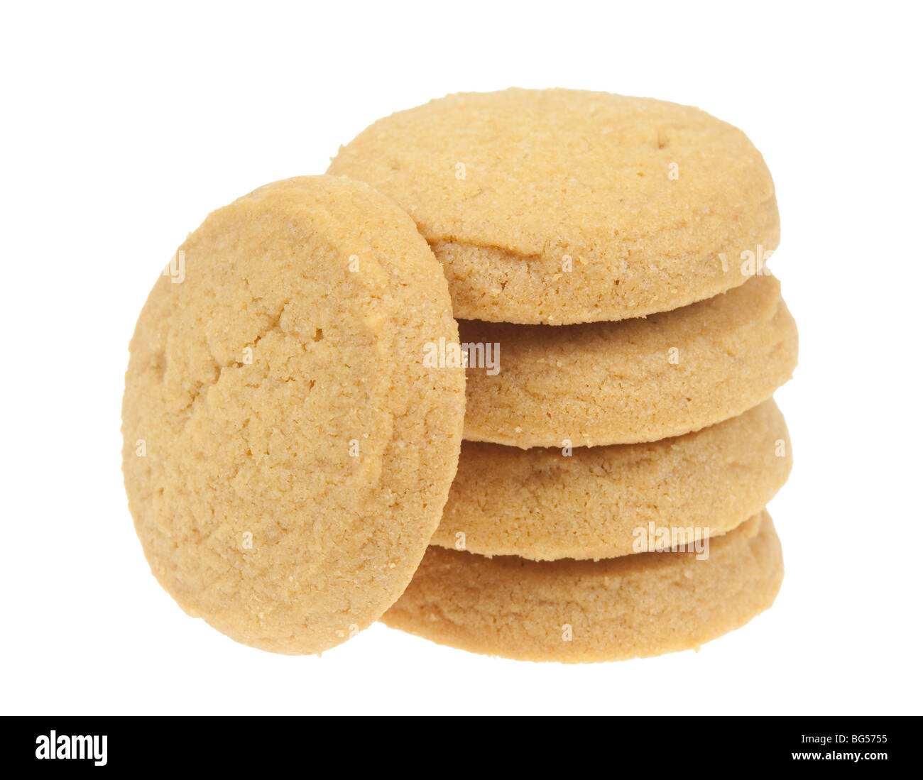 Butter cookies isolated on a white background Stock Photo - Alamy