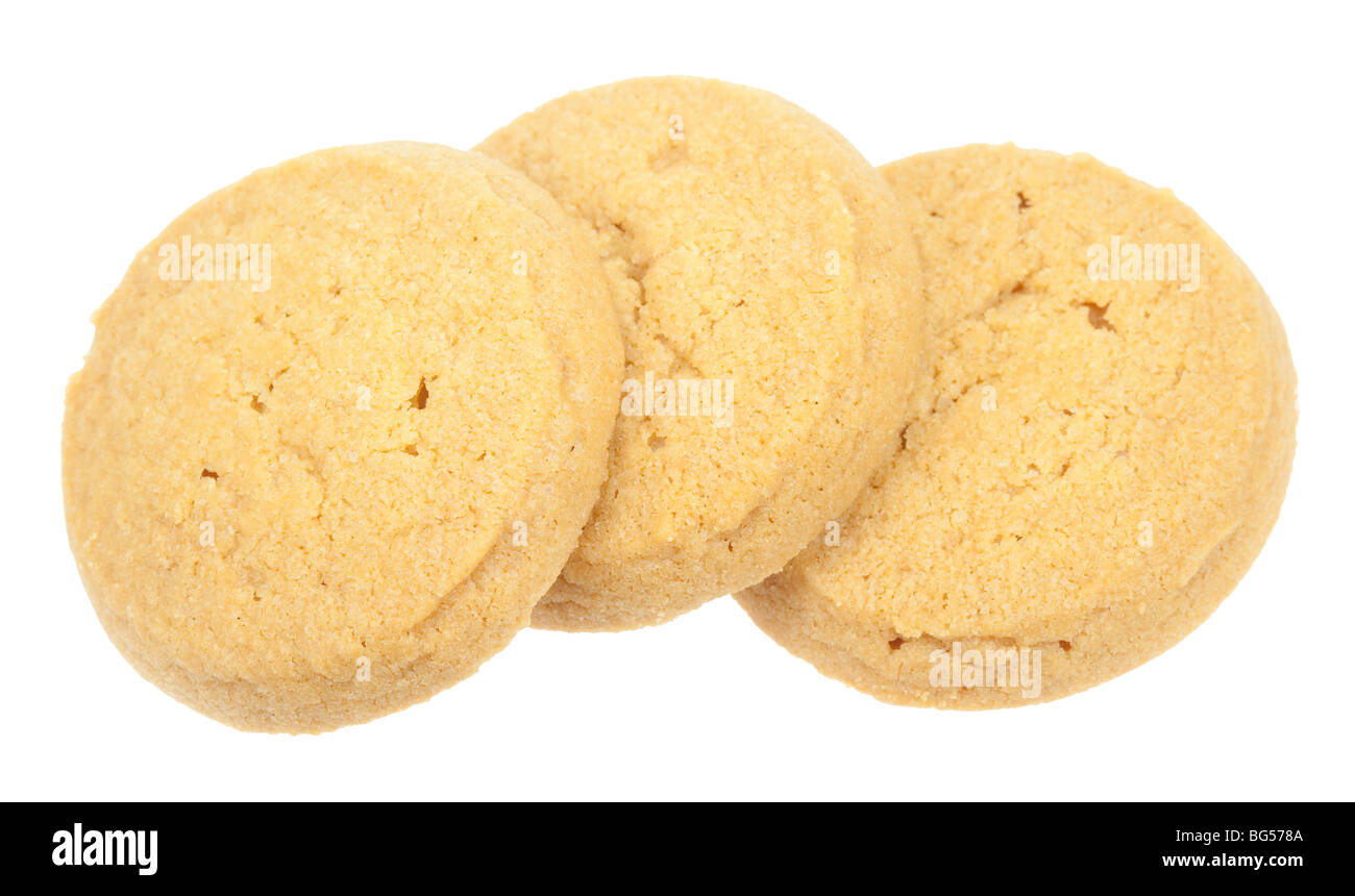 Butter cookies isolated on a white background Stock Photo - Alamy