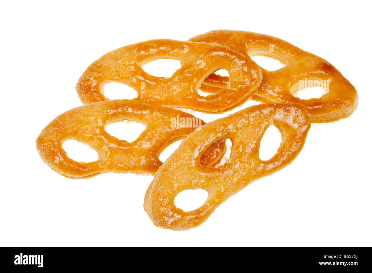 krakeling a Dutch cookie isolated on a white background Stock Photo - Alamy
