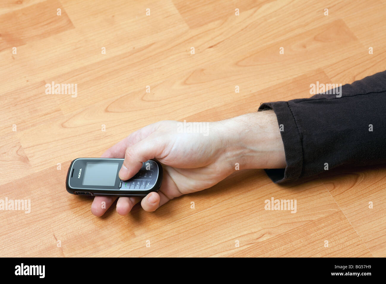 the modern mobile phone in hand Stock Photo - Alamy