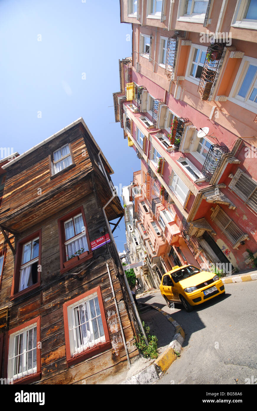 ISTANBUL, TURKEY. A street scene in Beyoglu district. 2009 Stock Photo ...