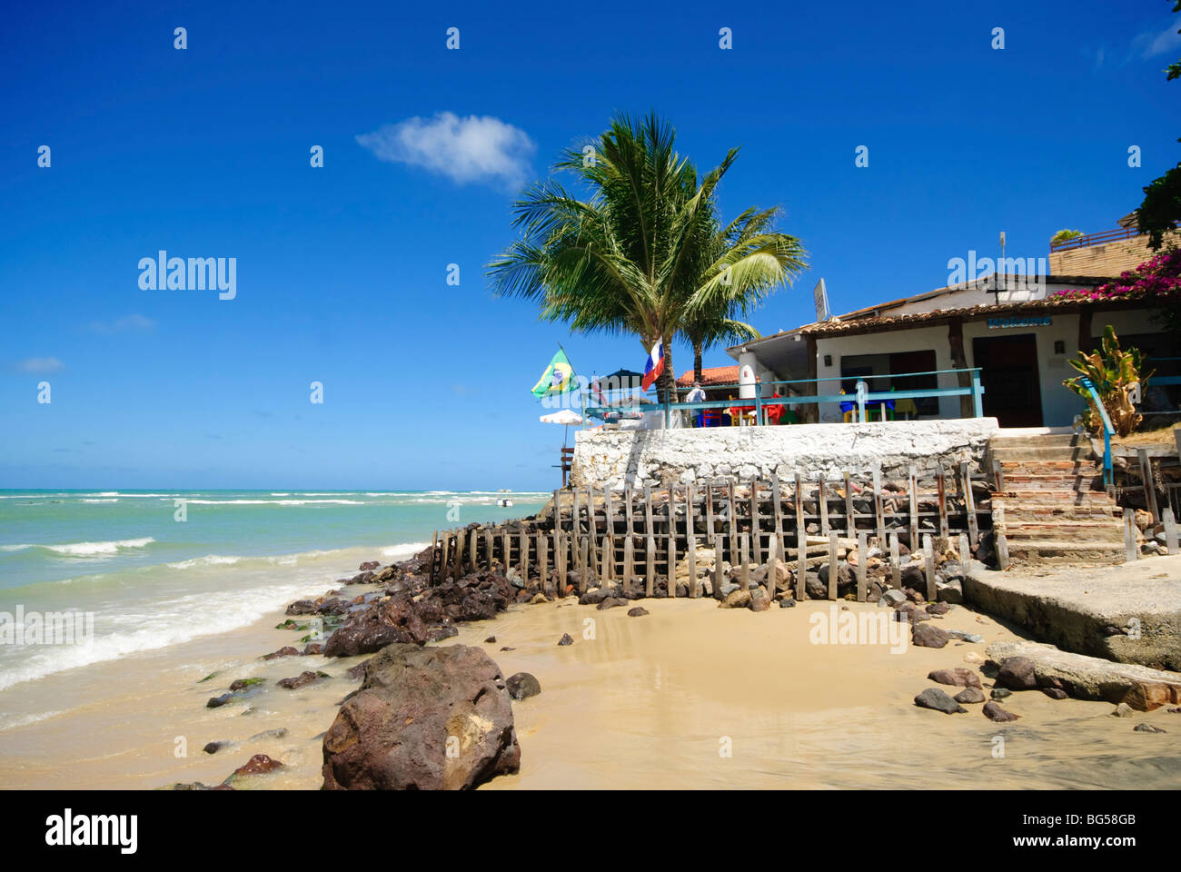 Restaurants with a beautiful view in Praia da Pipa Brazil Stock Photo ...