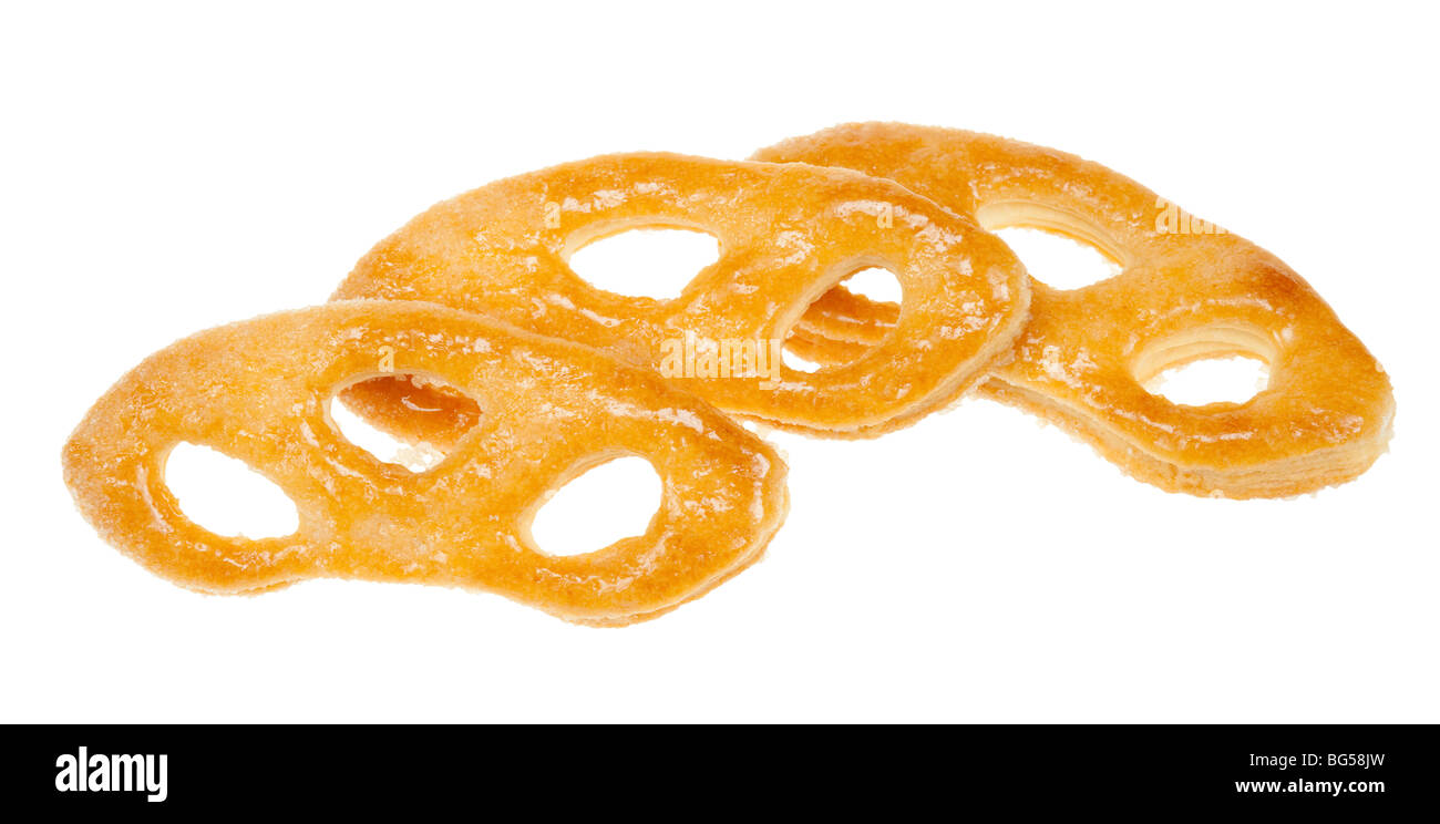 krakeling a Dutch cookie isolated on a white background Stock Photo - Alamy