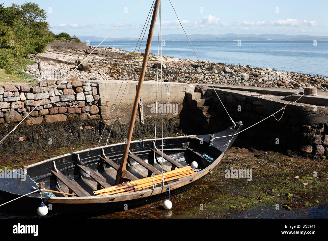 Boat at Corrie, The Isle of Arran, Scotland, June 2009 Stock Photo - Alamy