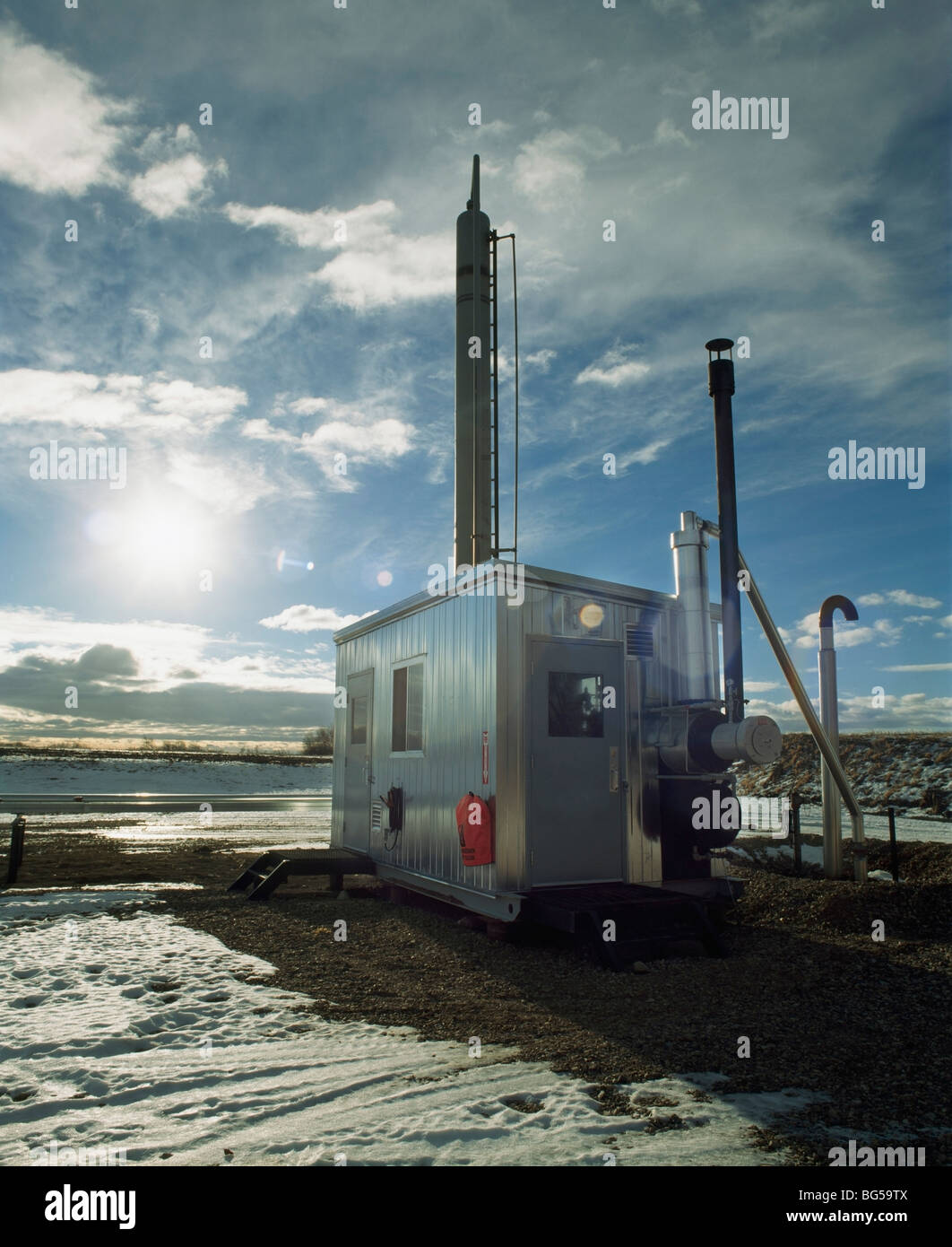 Compressor Station, Gas Plant, Alberta, Canada Stock Photo - Alamy