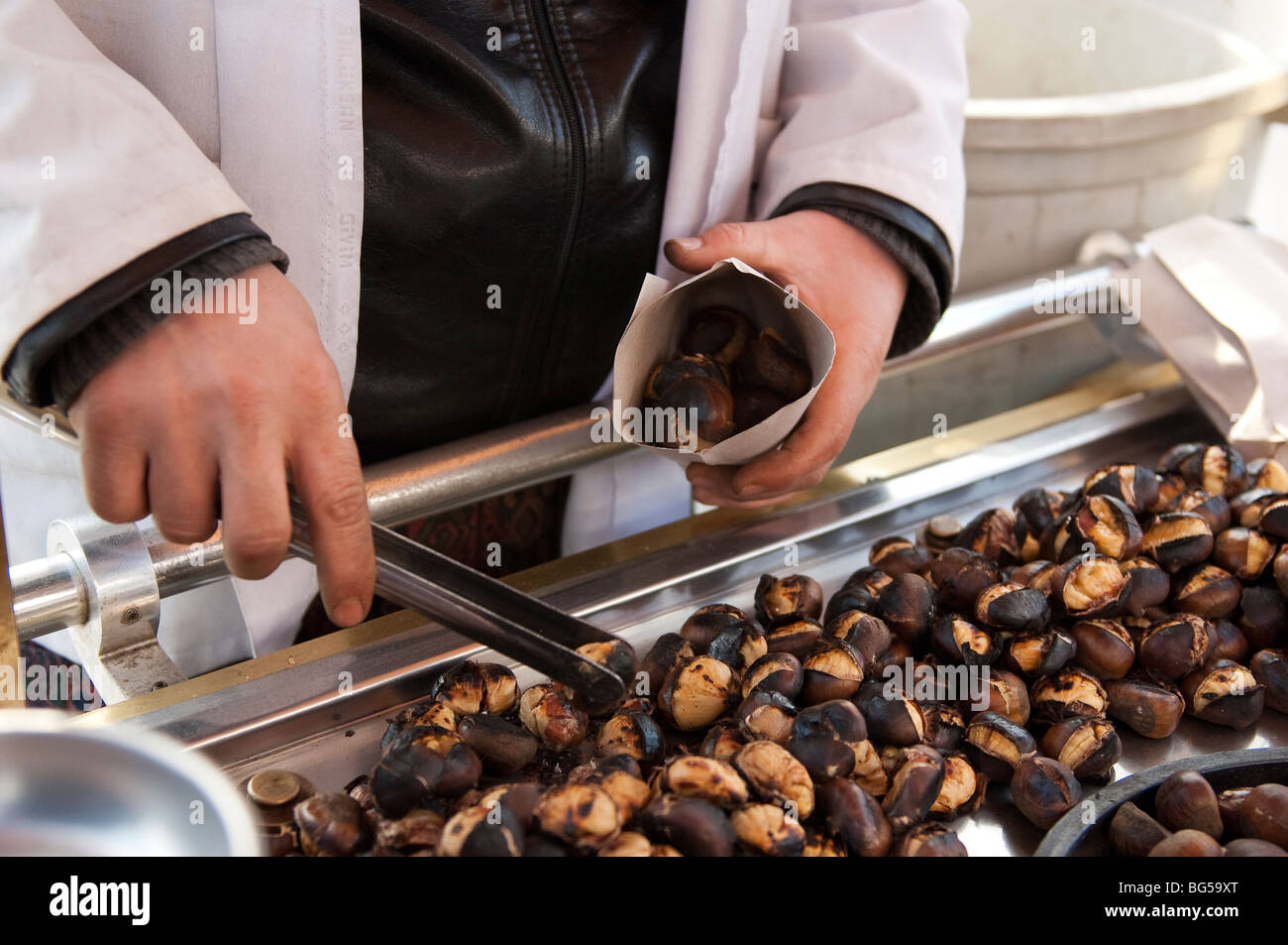 Chestnut stall hi-res stock photography and images - Alamy