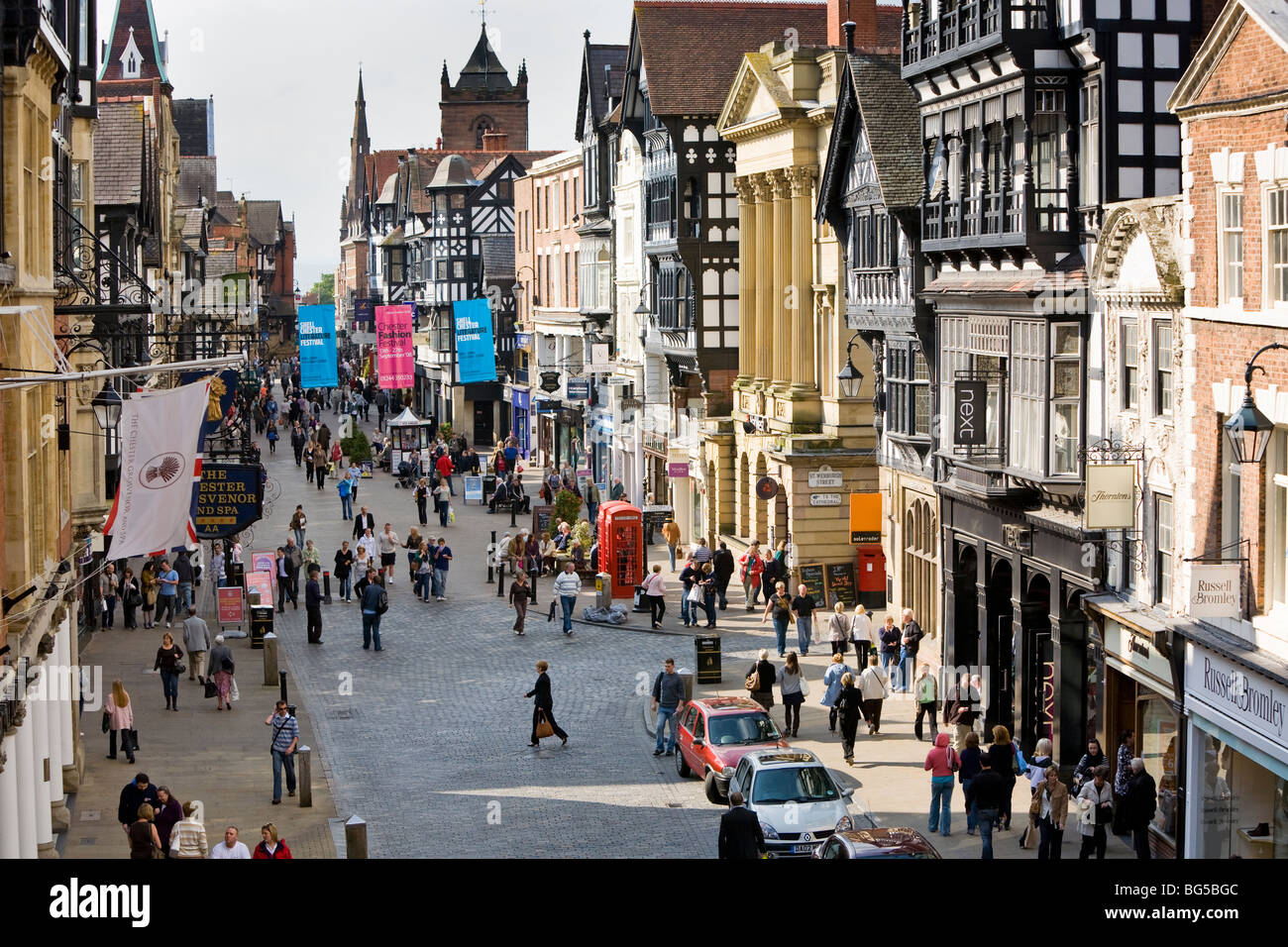 Chester Eastgate from above Stock Photo - Alamy