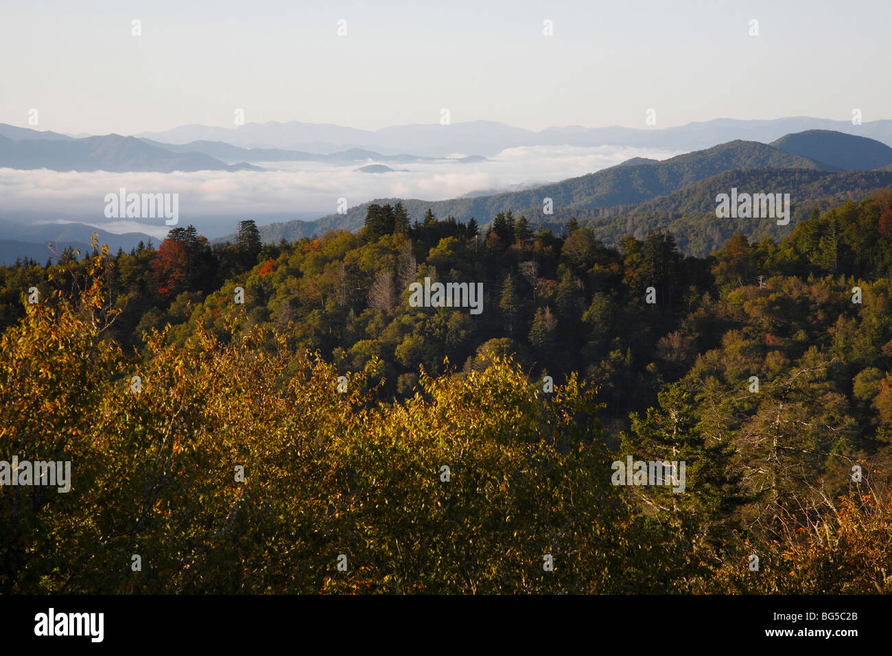 Great Smoky Appalachian Mountains USA overlook landscape scenic scenery ...