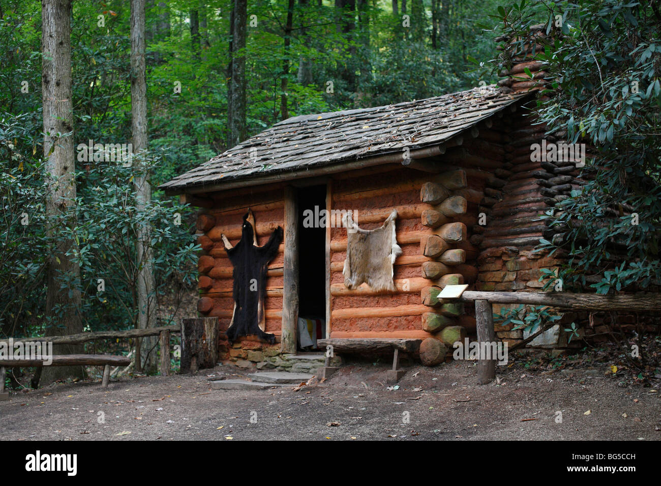 Native American Cherokee Oconaluftee Indian Village North Carolina in ...