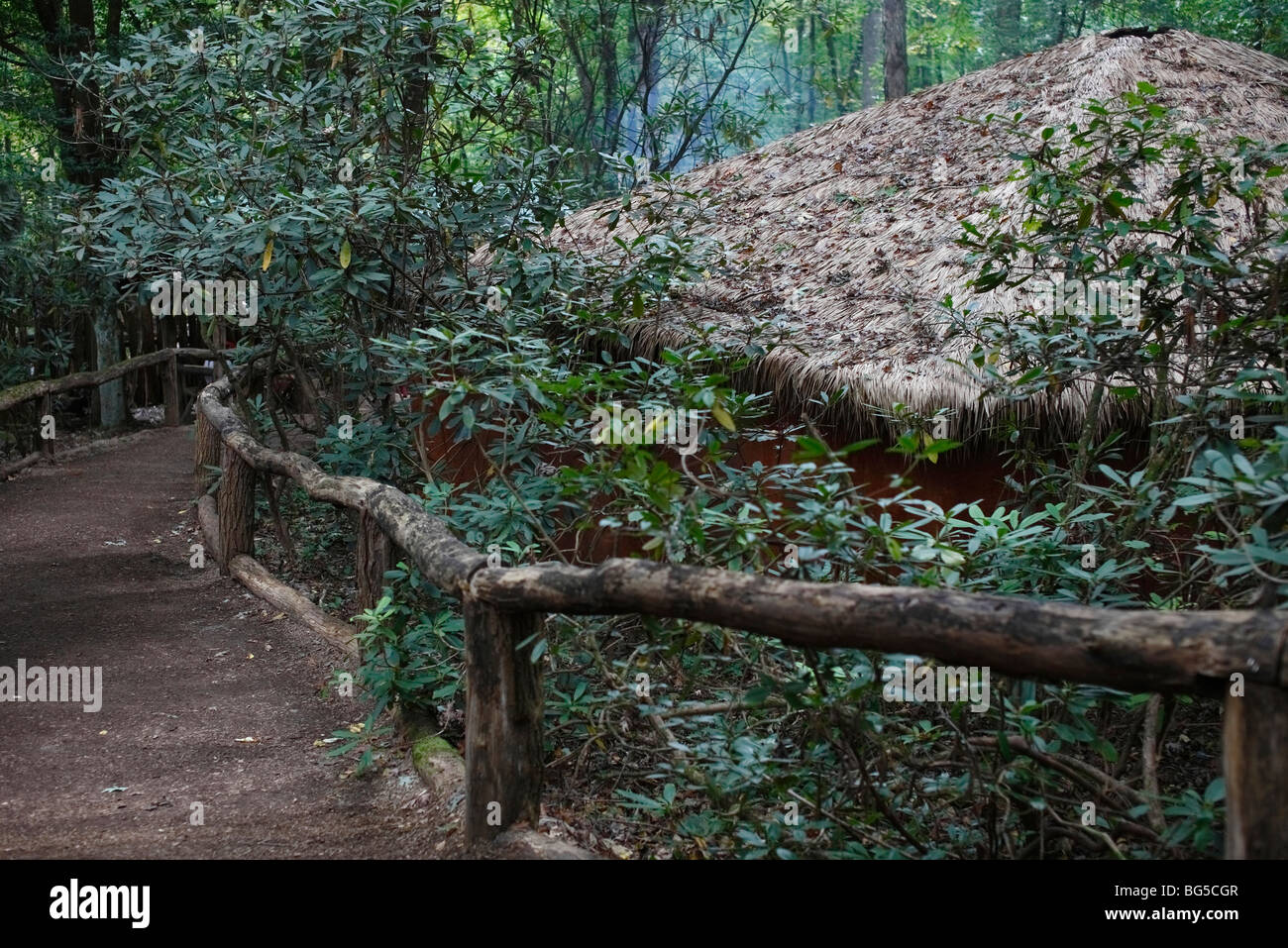 Native American Cherokee Oconaluftee Indian North Carolina Village in ...