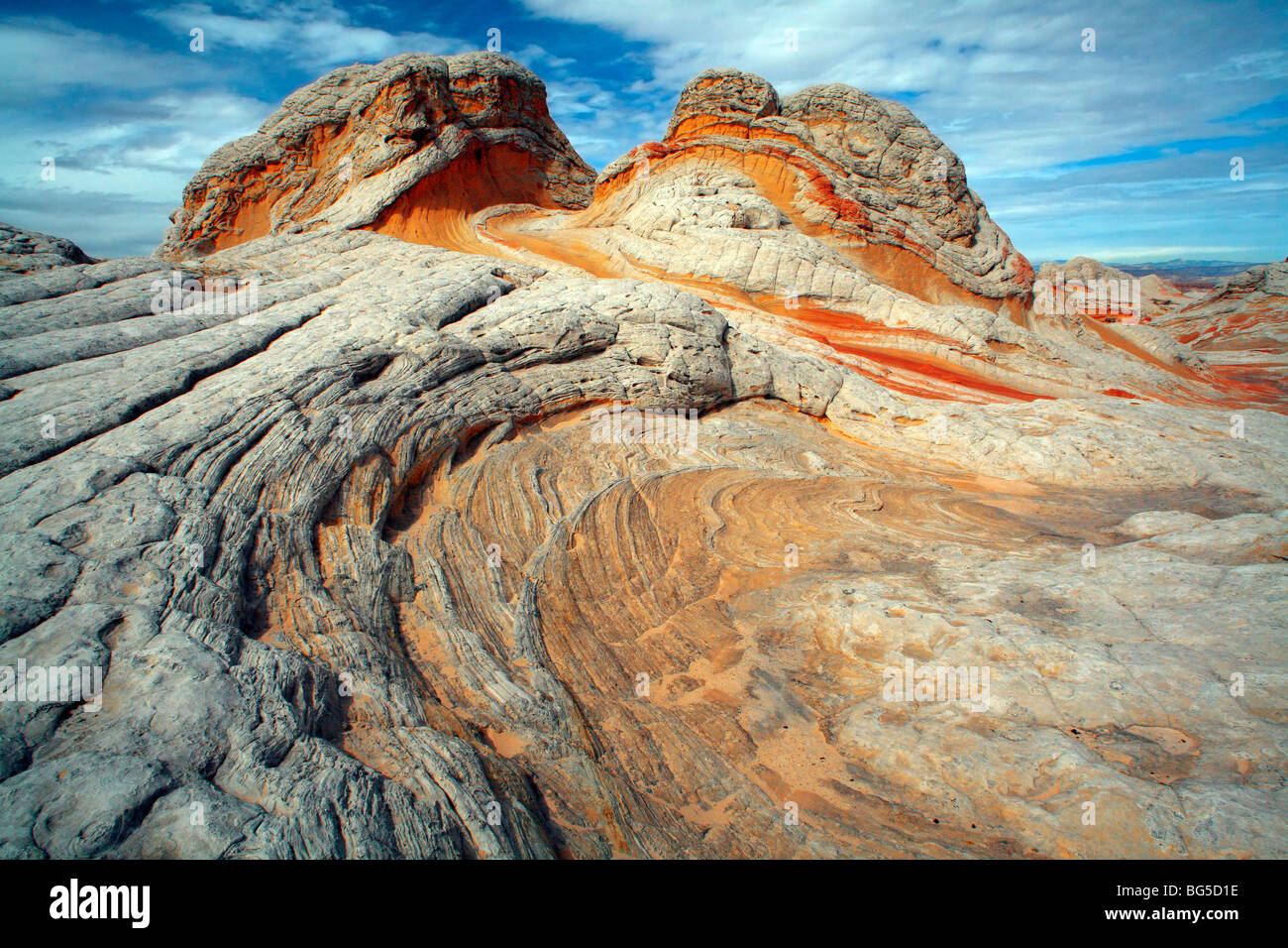 Sandstone formations, White Pockets, Paria Plateau, Northern Arizona ...