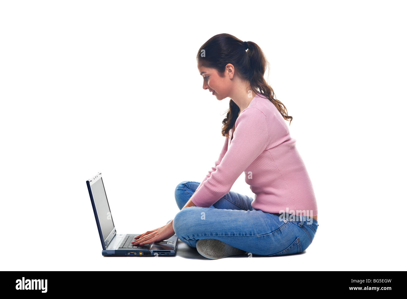 Woman Sat Looking Down High Resolution Stock Photography and Images - Alamy