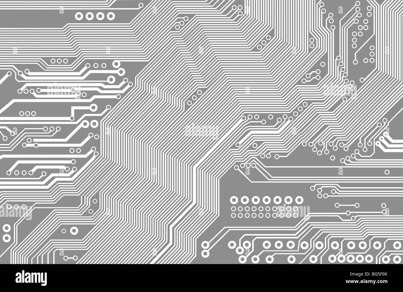 Printed circuit - motherboard - technology abstract Stock Photo - Alamy