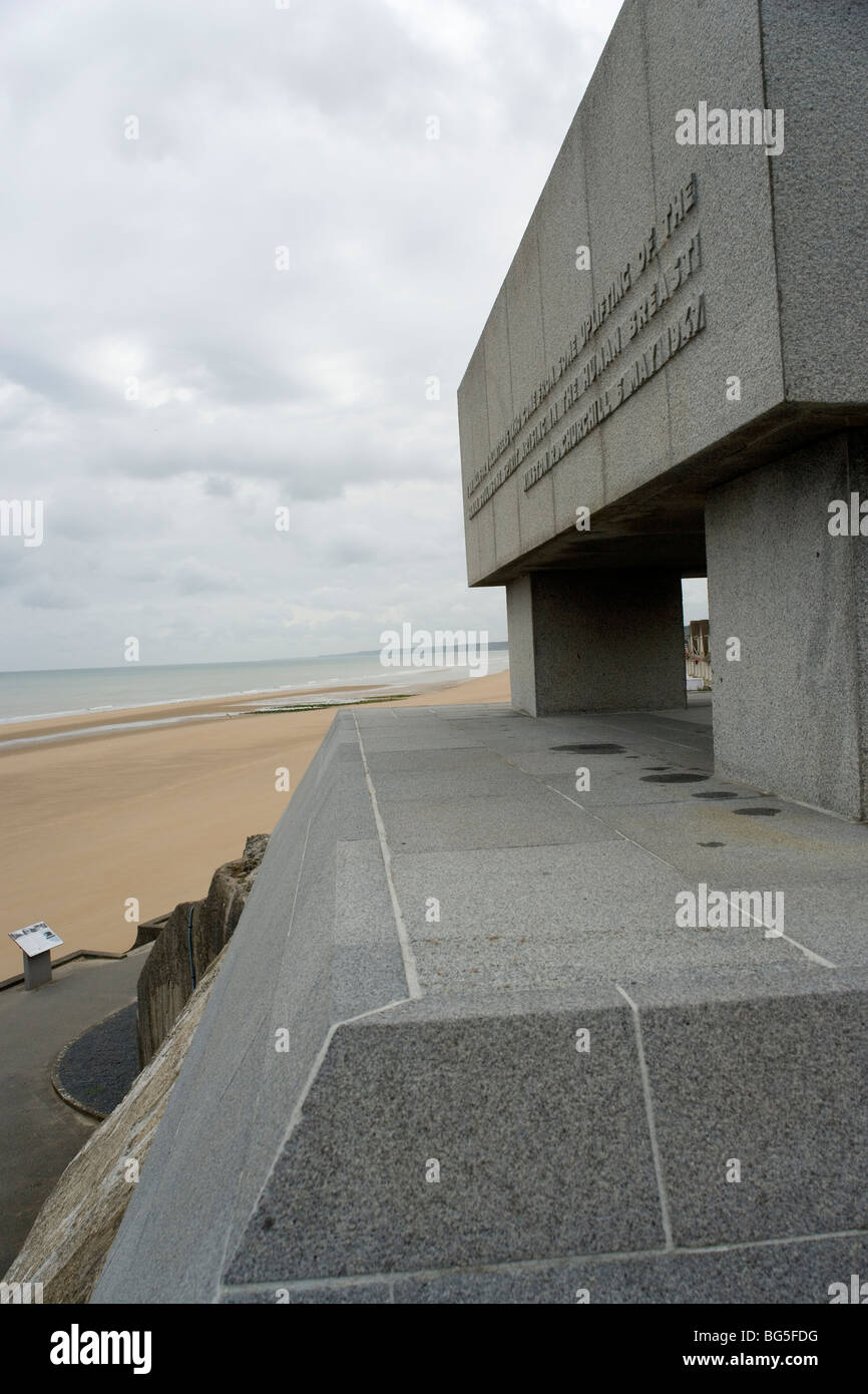 National Guard Memorial at Vierville sur Mer built on German blockhouse ...