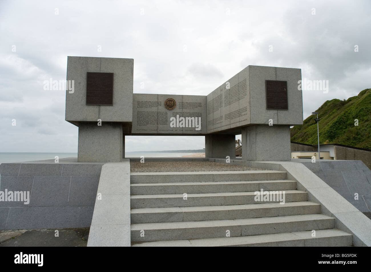 National Guard Memorial at Vierville sur Mer built on German blockhouse ...