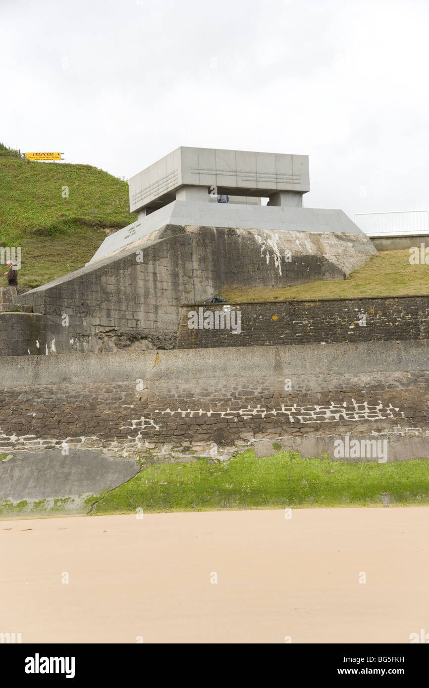 National Guard Memorial at Vierville sur Mer built on German blockhouse ...