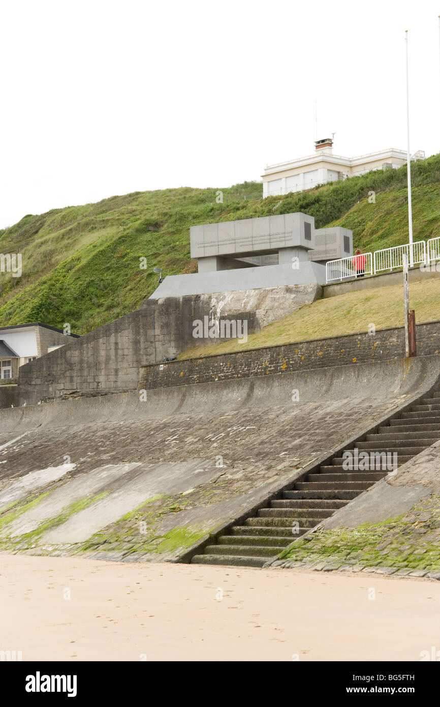 National Guard Memorial at Vierville sur Mer built on German blockhouse ...