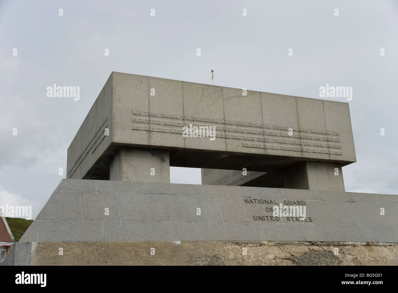 National Guard Memorial at Vierville sur Mer built on German blockhouse ...