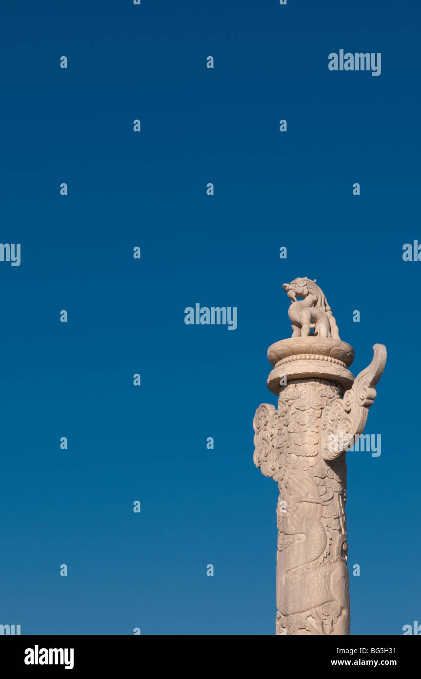 A stone totem at Tiananmen Gate Forbidden City Beijing China Stock ...