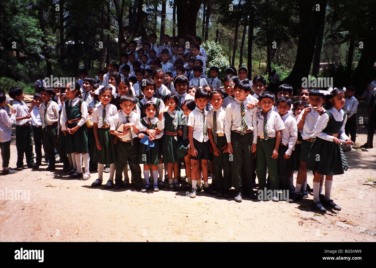 Indian school children dressed in their school uniform Stock Photo - Alamy