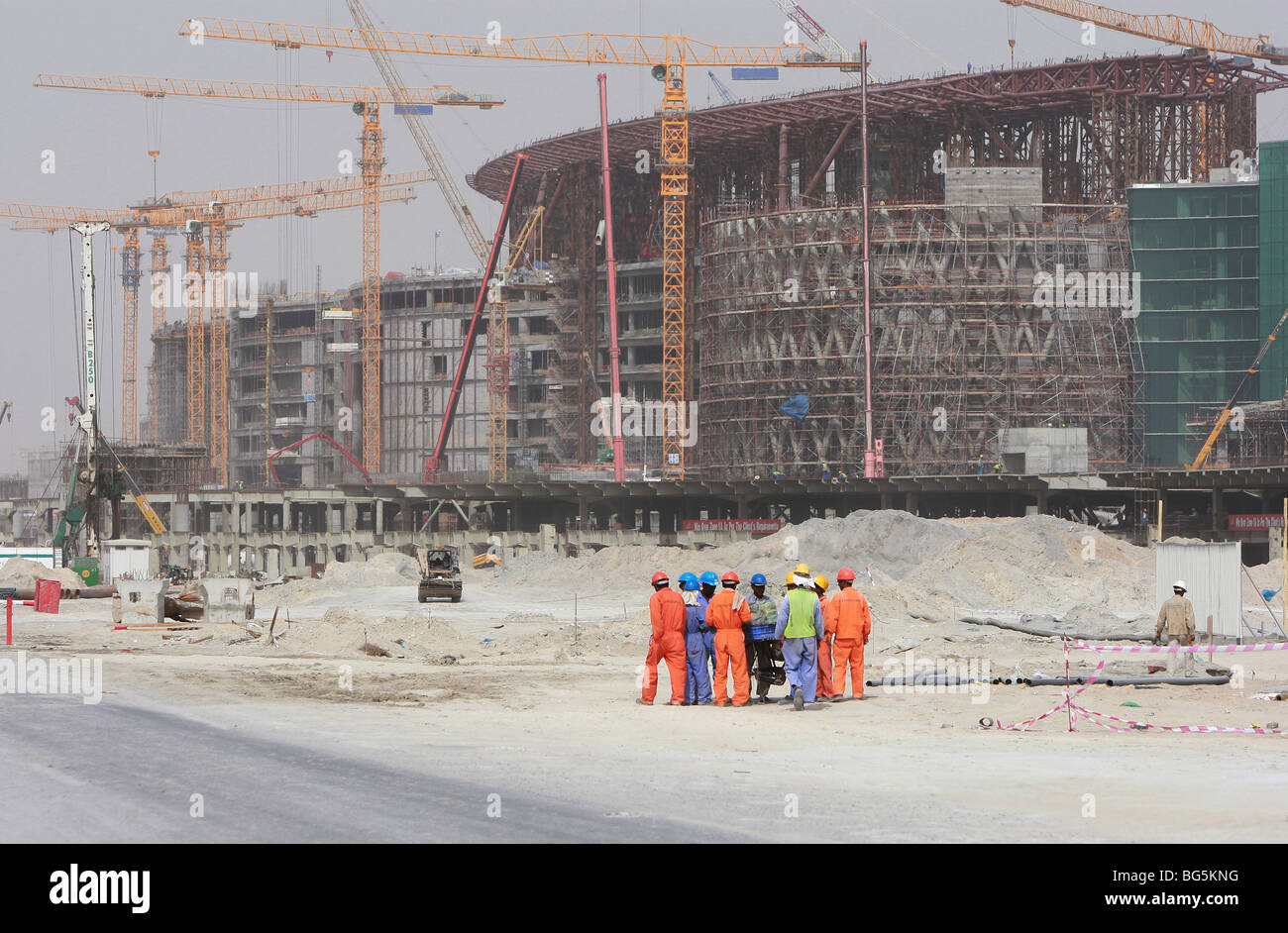 Meydan Racecourse under construction, Dubai, United Arab Emirates Stock ...
