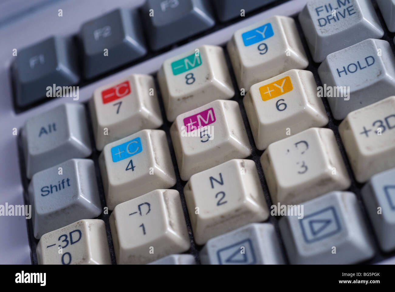 Colour correction keypad used by photofinishing technicians to correct ...