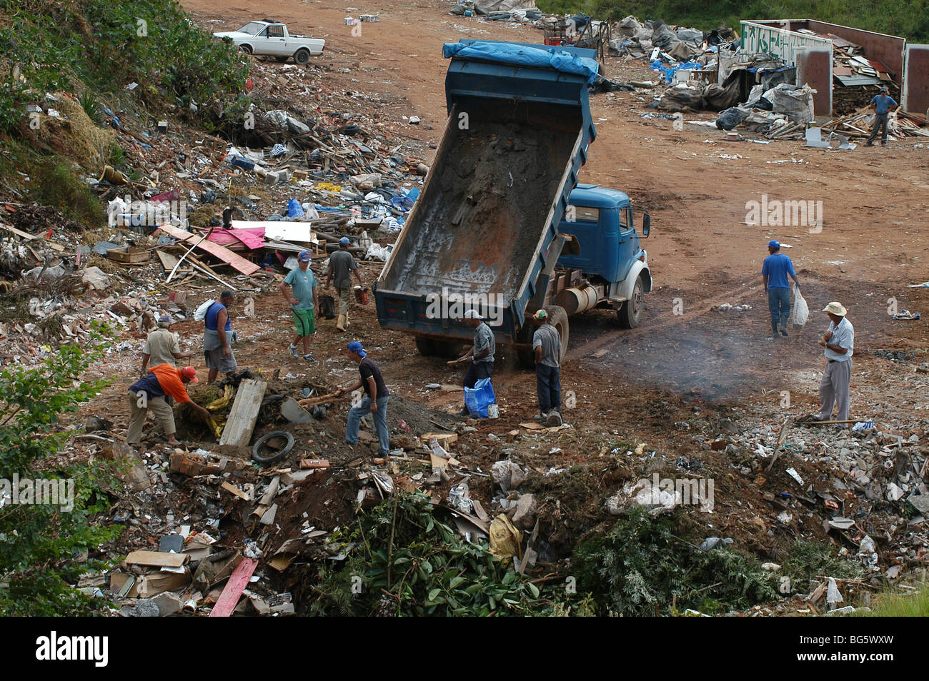 Garbage deposit. São Paulo, Brazil 24/04/2009 at 09:45am Stock Photo ...
