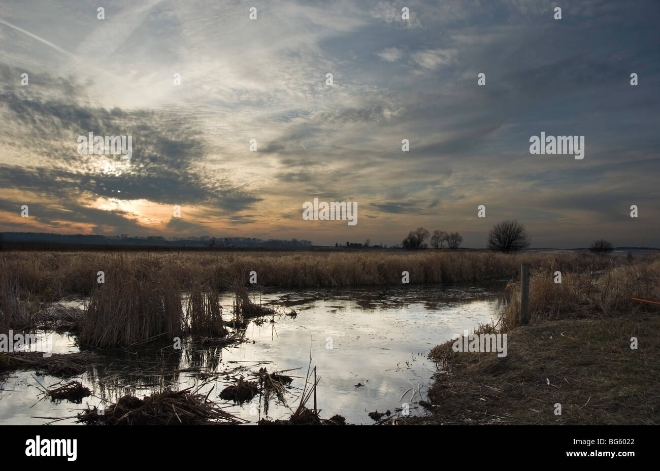 Eagle Lake, Iowa at sunset Stock Photo - Alamy
